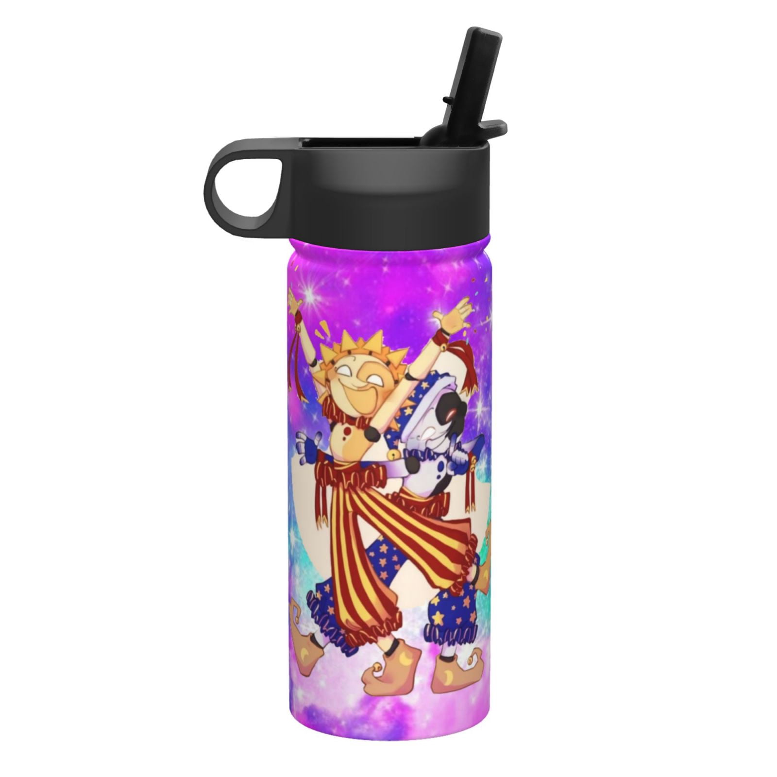 Fnaf Sundrop And Moondrop Kids Insulated Water Bottle With Straw - 18 ...