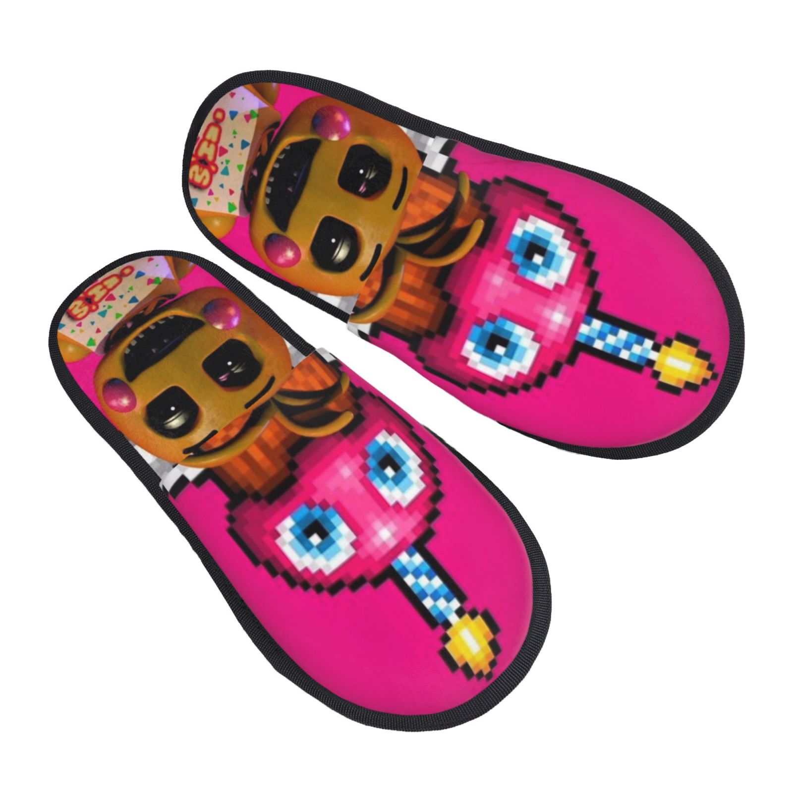 Fnaf Toy Chica House Slippers Slip-On Indoor Memory Foam House Shoes ...