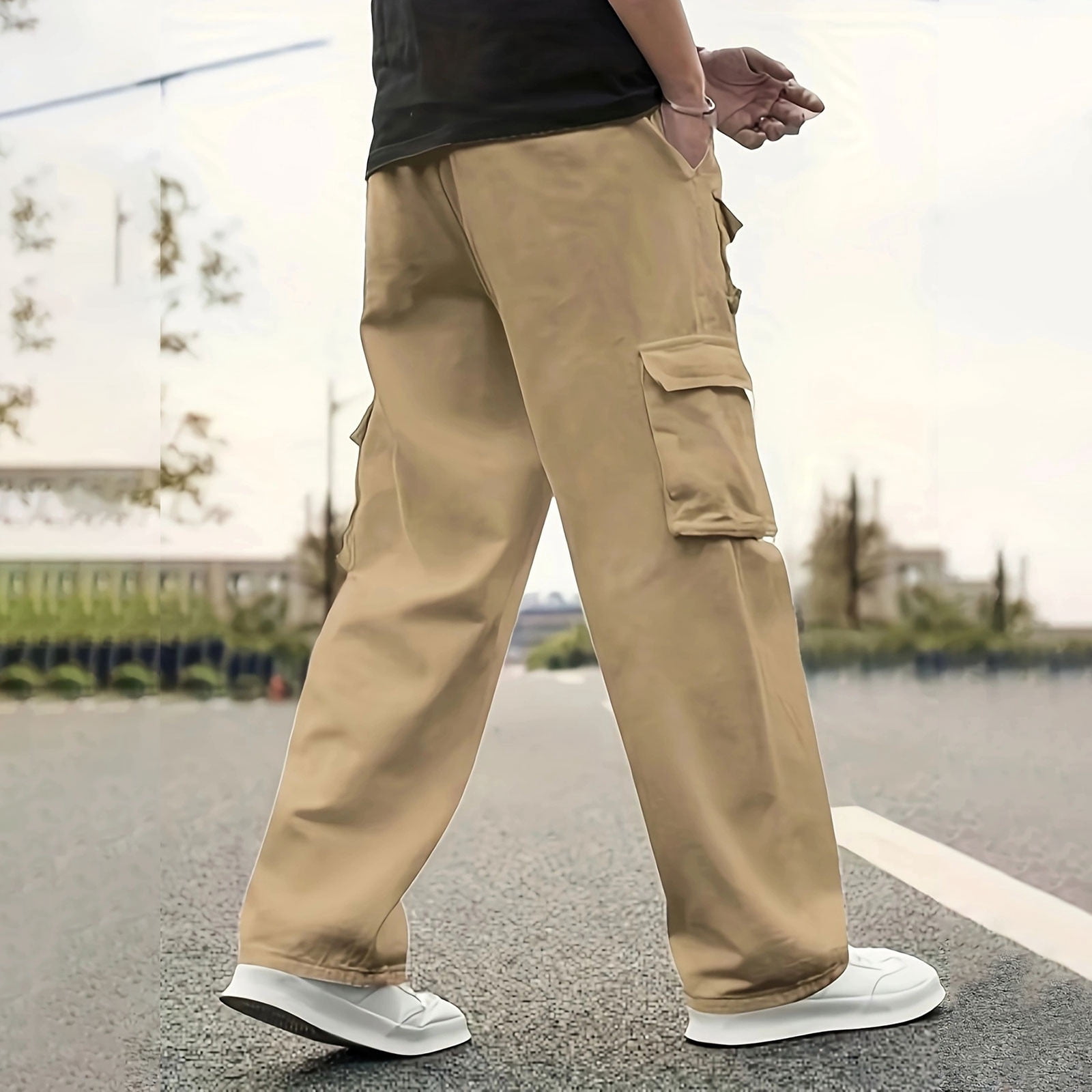 Fnnxeal Cargo Pants for Men, 2025 Casual Slacks with Multi Pockets Big ...