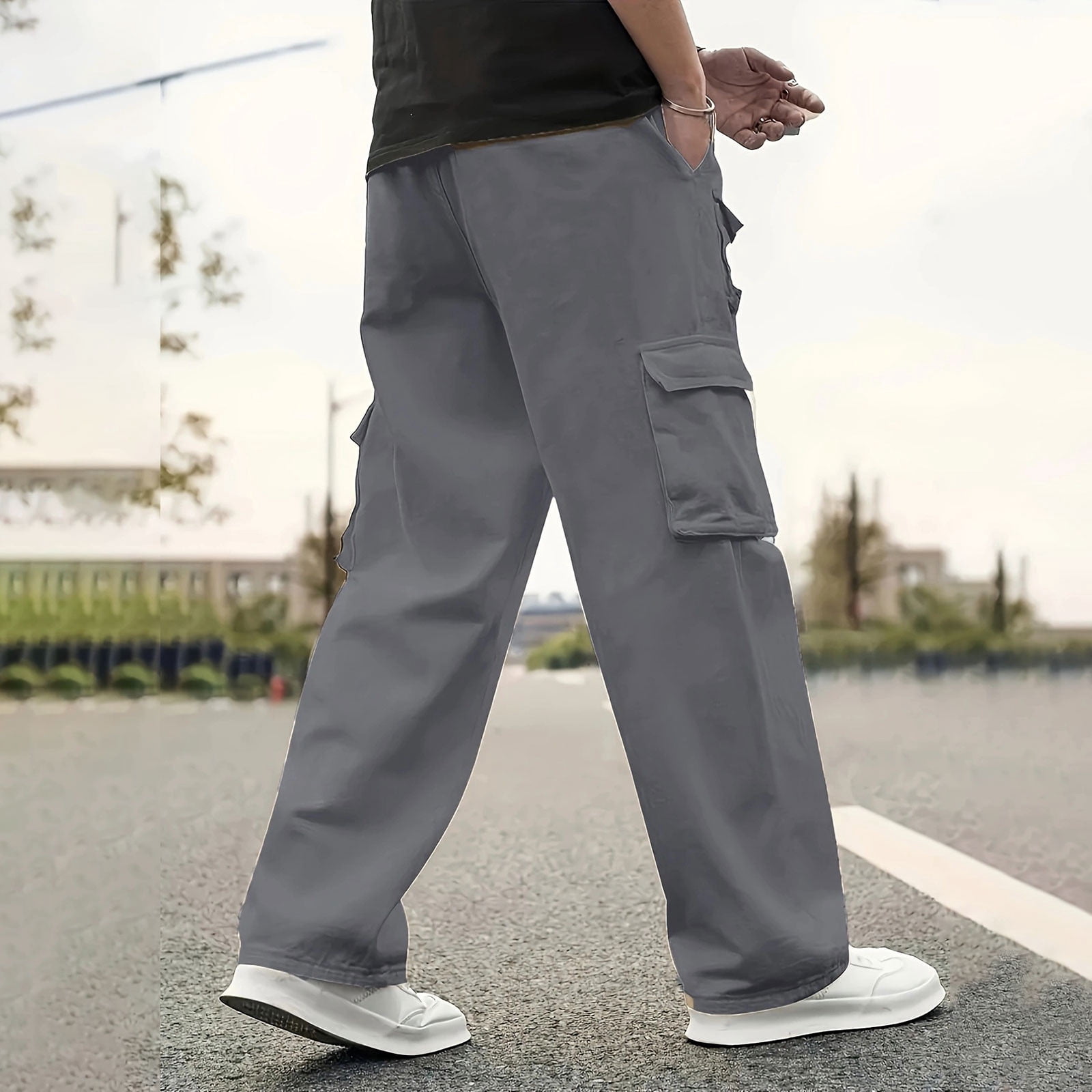 Fnnxeal Cargo Pants for Men, Casual Slacks with Multi Pockets 2025 Men ...