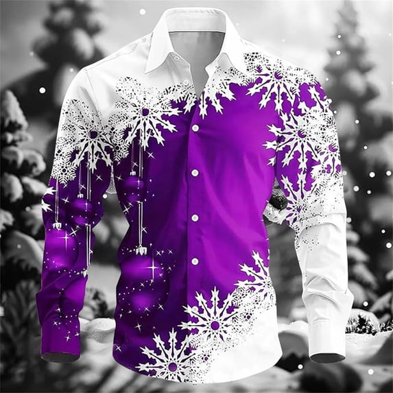 Fnnxeal Mens Button Down Shirt, Long Sleeve Collared Graphic Casual ...