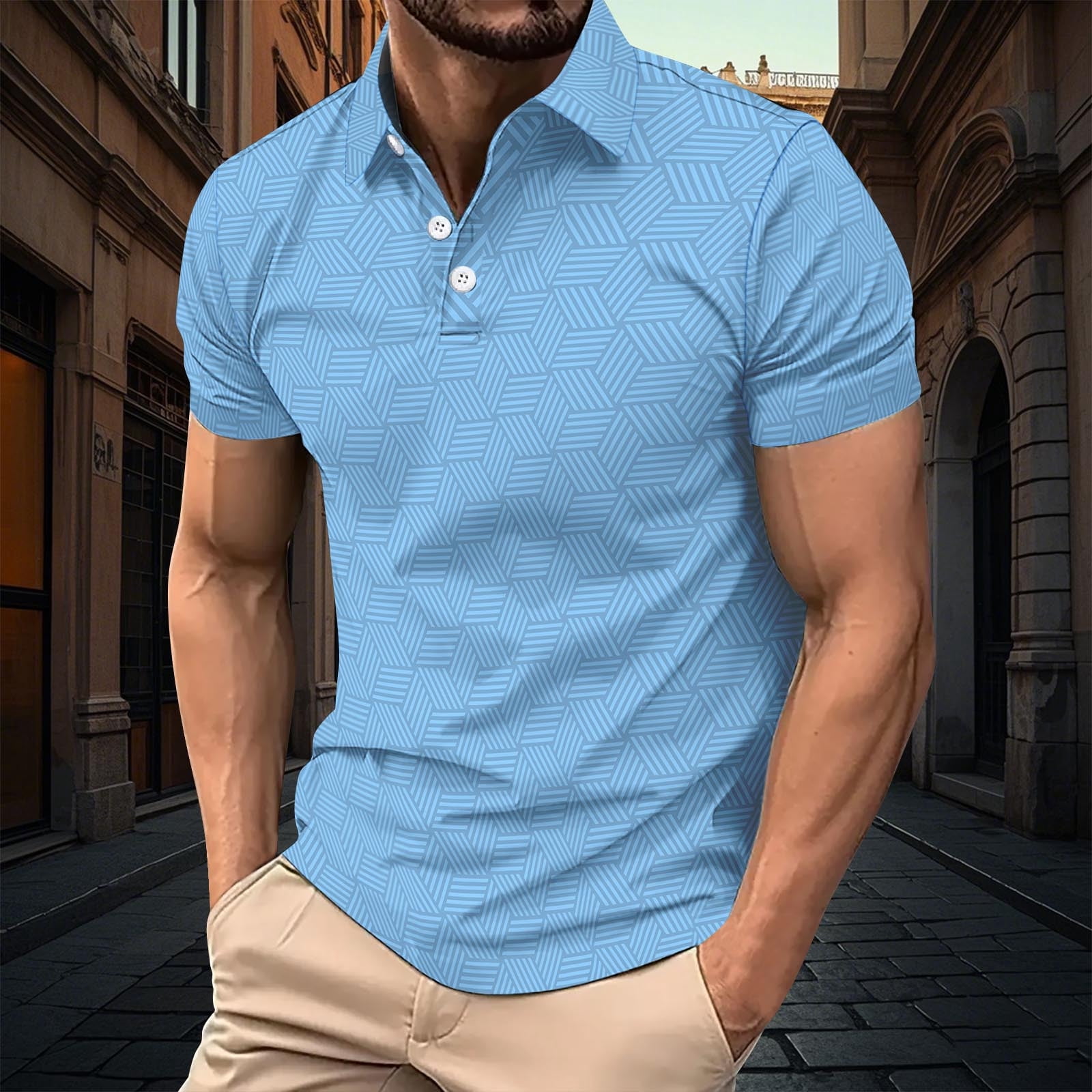 Fnnxeal Mens Polo Shirts, Lightweight Collared Solid Summer Casual ...