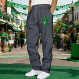 Fnnxeal Mens Sweatpants Graphic Fleece Spring Fall Casual St. Patrick's ...