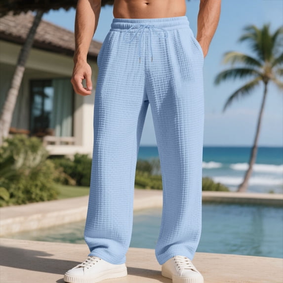 Fnnxeal Mens Sweatpants, Relaxed Drawstring Elastic Waist Spring Fall ...