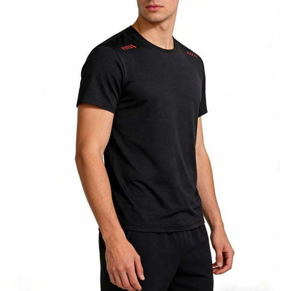 Fnnxeal Mens T-Shirts Solid Casual Summer Short Sleeve Crew Neck Black ...