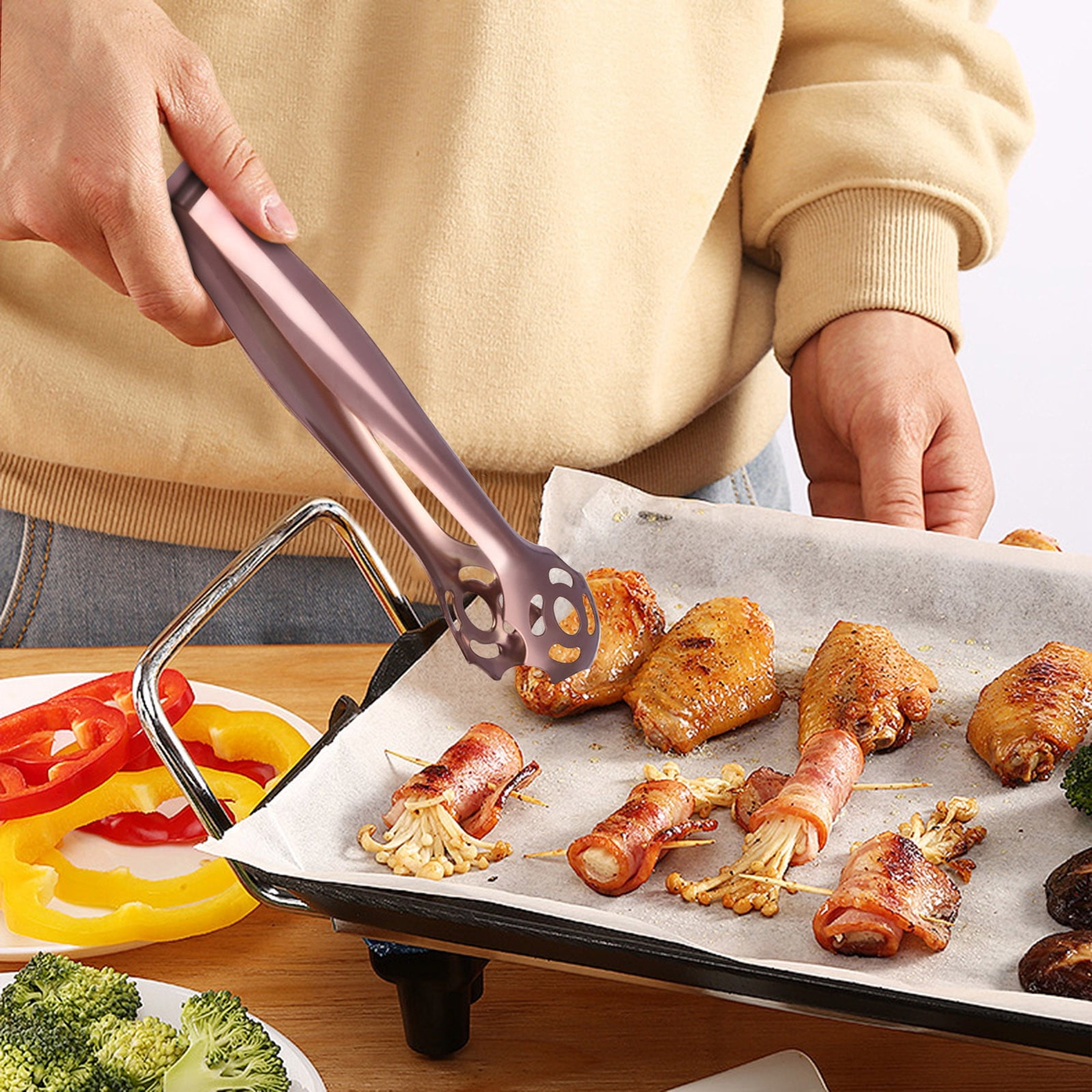 Fnochy 304 Stainless Steel Food Clip, Kitchen Clamp, Multifunctional ...