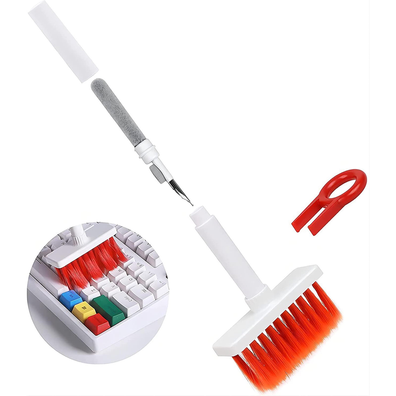 Fnochy 5 in 1 Keyboard Cleaning Brush Kit, Multifunctional Computer ...