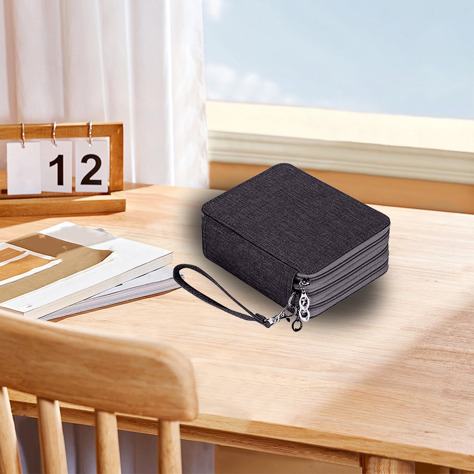 Fnochy 72 Slots Colored Pencil Organizer - Deluxe Oxford Cloth Pencil ...