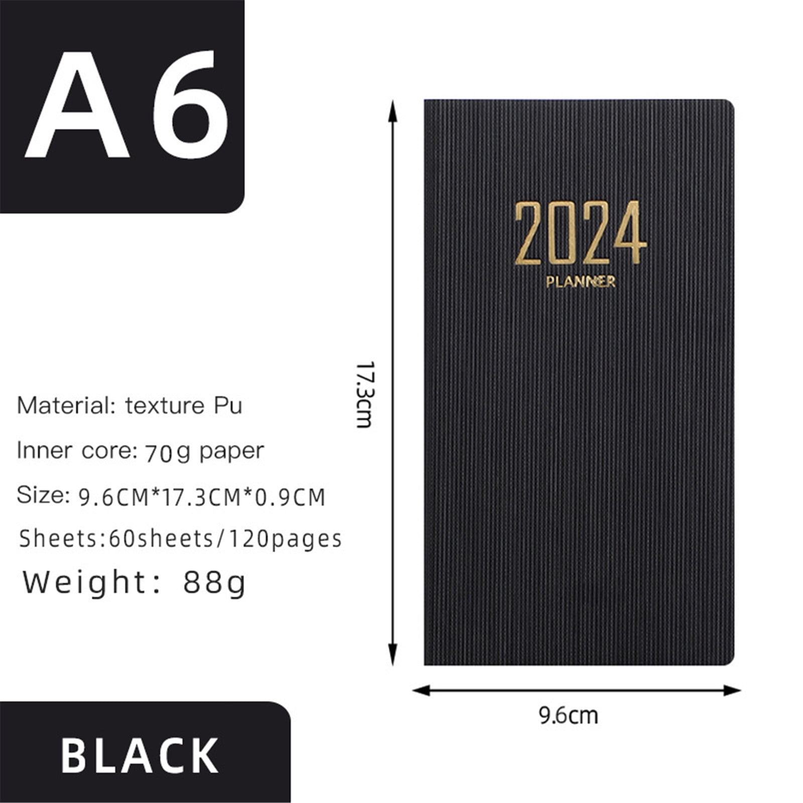 Fnochy A6 Portable Planner Schedule Notepad Academic Planner Students ...