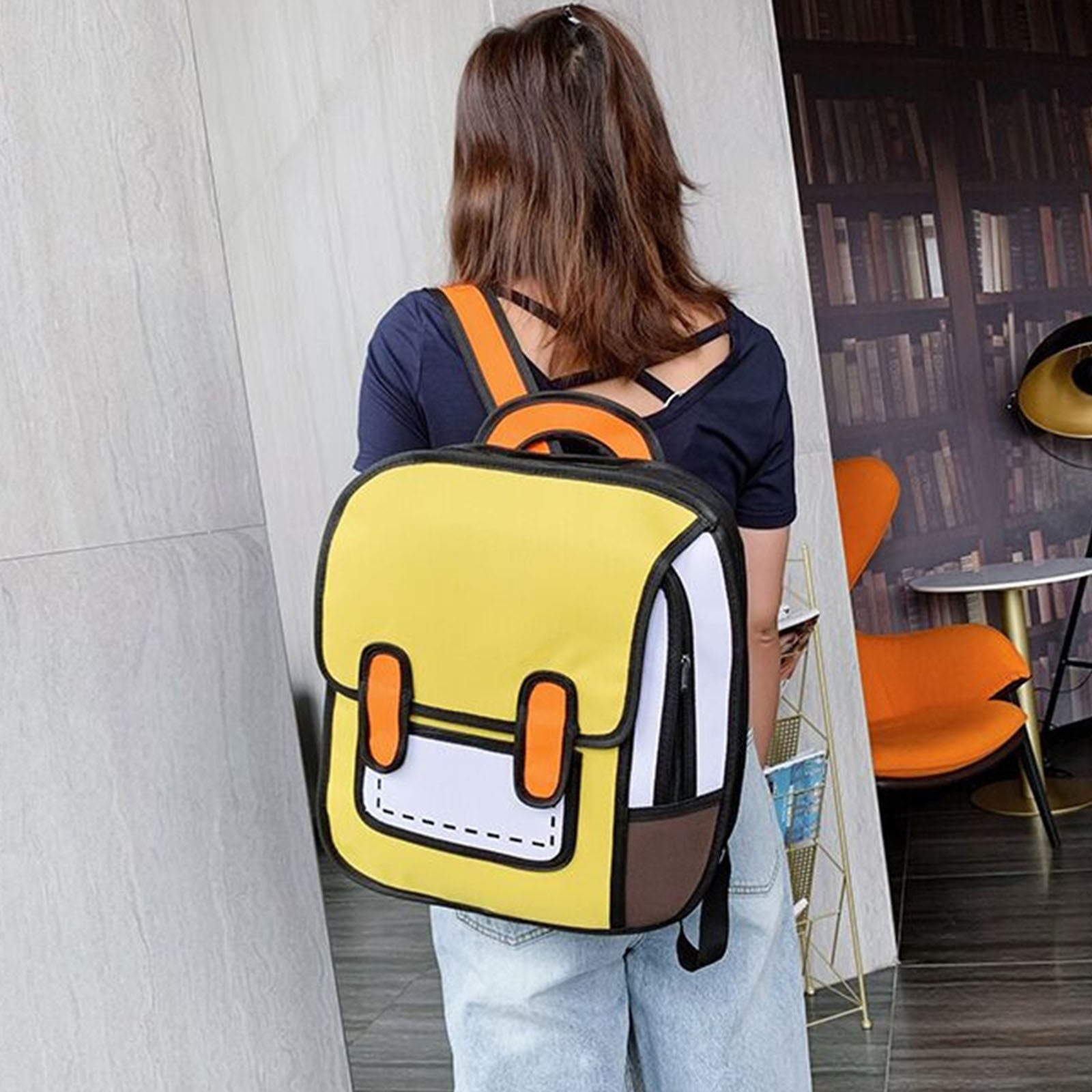 Fnochy Back to School Kawaii Backpack Cute Cartoon, 3D Jump Style, 2D ...