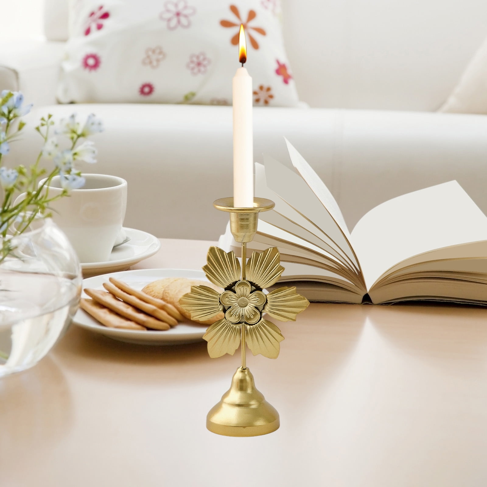 Fnochy Candle Holders for Home, Vintage Iron Candlestick, Romantic ...