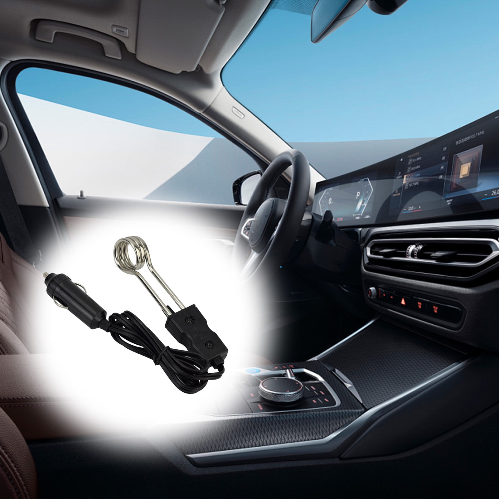 Fnochy Car Heating Rod, 12V Water Heater, Fast Boiling Cup, Portable ...