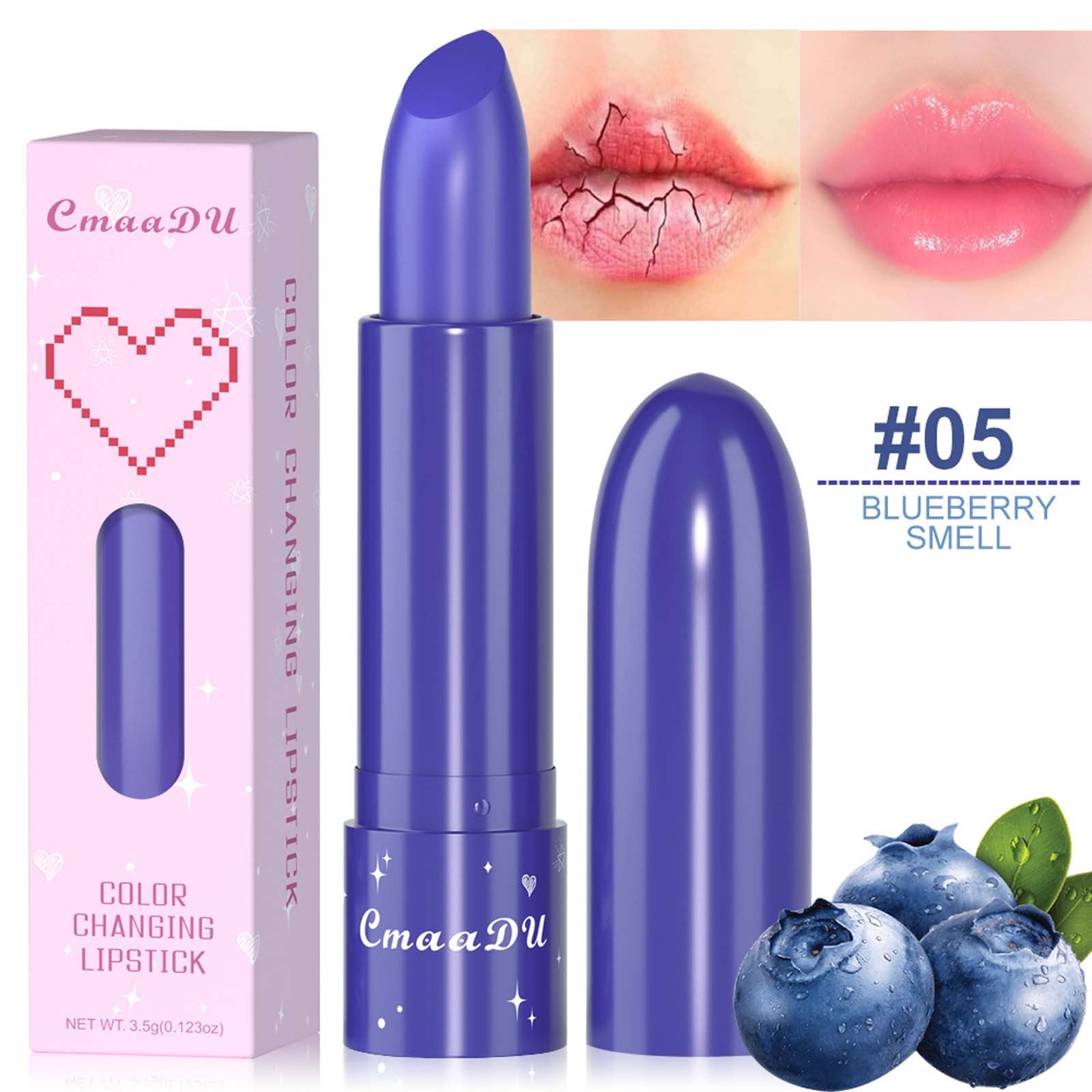 Fnochy Chapstick Lip Balm 6-color Fruit Flavored Color Changing ...