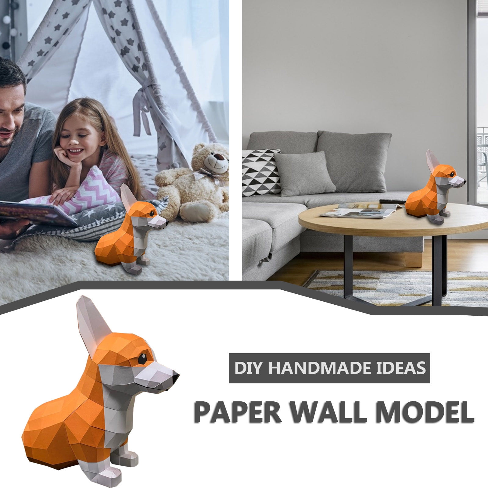 Fnochy Clearance DIY Wall Decoration Kit, Papercraft Model, Creative ...