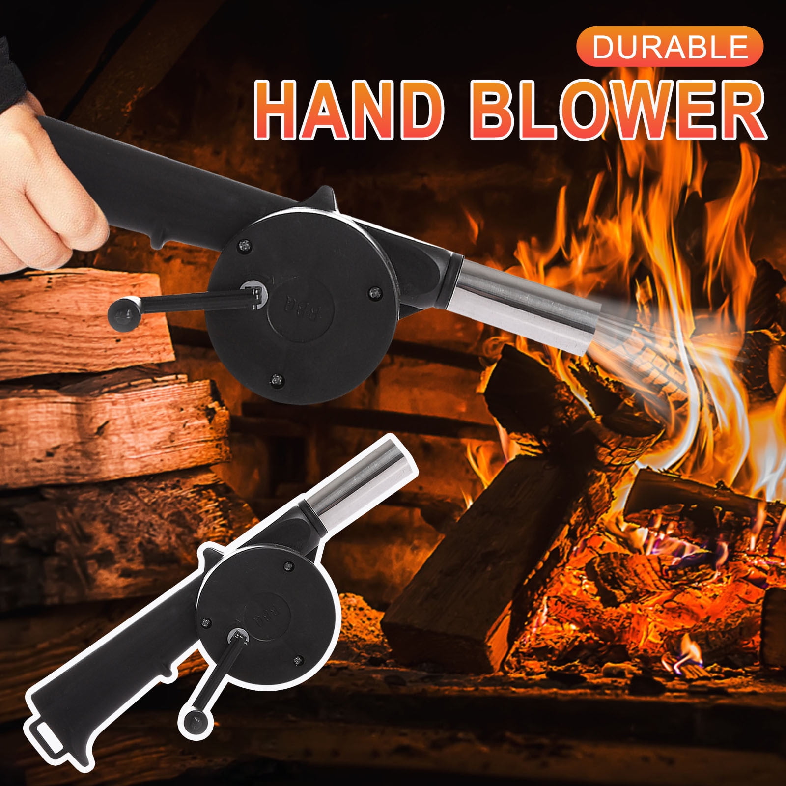 Fnochy Clearance Hand-Cranked Combustion Blower for BBQ Grill Outdoor ...