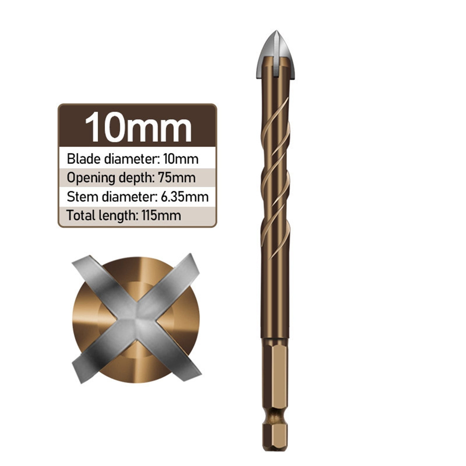 Fnochy Clearance! Home Decor Cross Four Blade Drill Bit Ceramic Tile ...