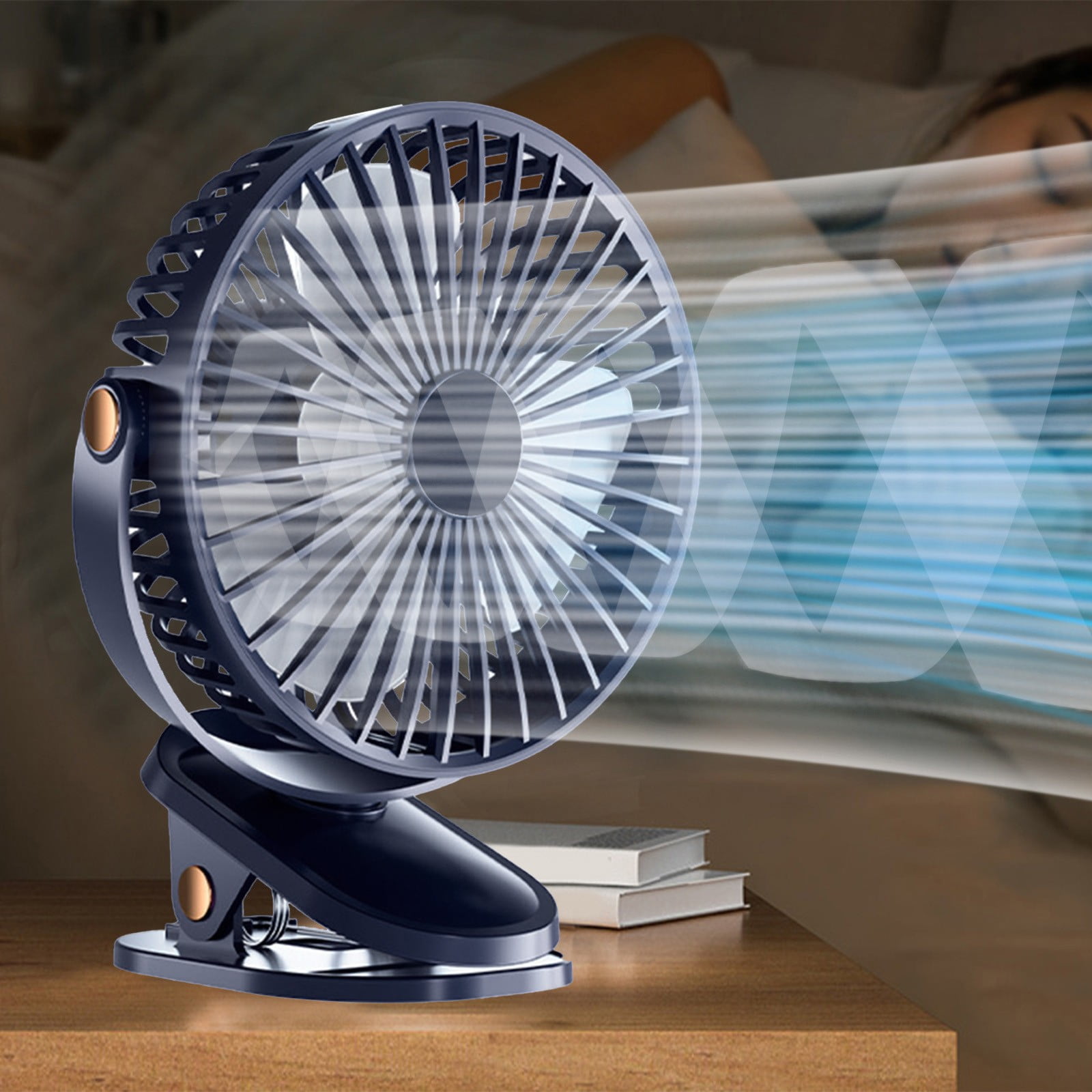 Fnochy Clearance Portable Mini Fan, Rechargeable Desk Fan, Clip-on Fan ...