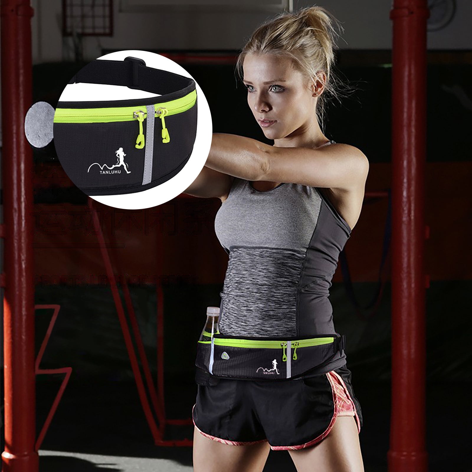 Fnochy Clearance Running Belt with Water Bottle, Sports Pack Waist Bag ...