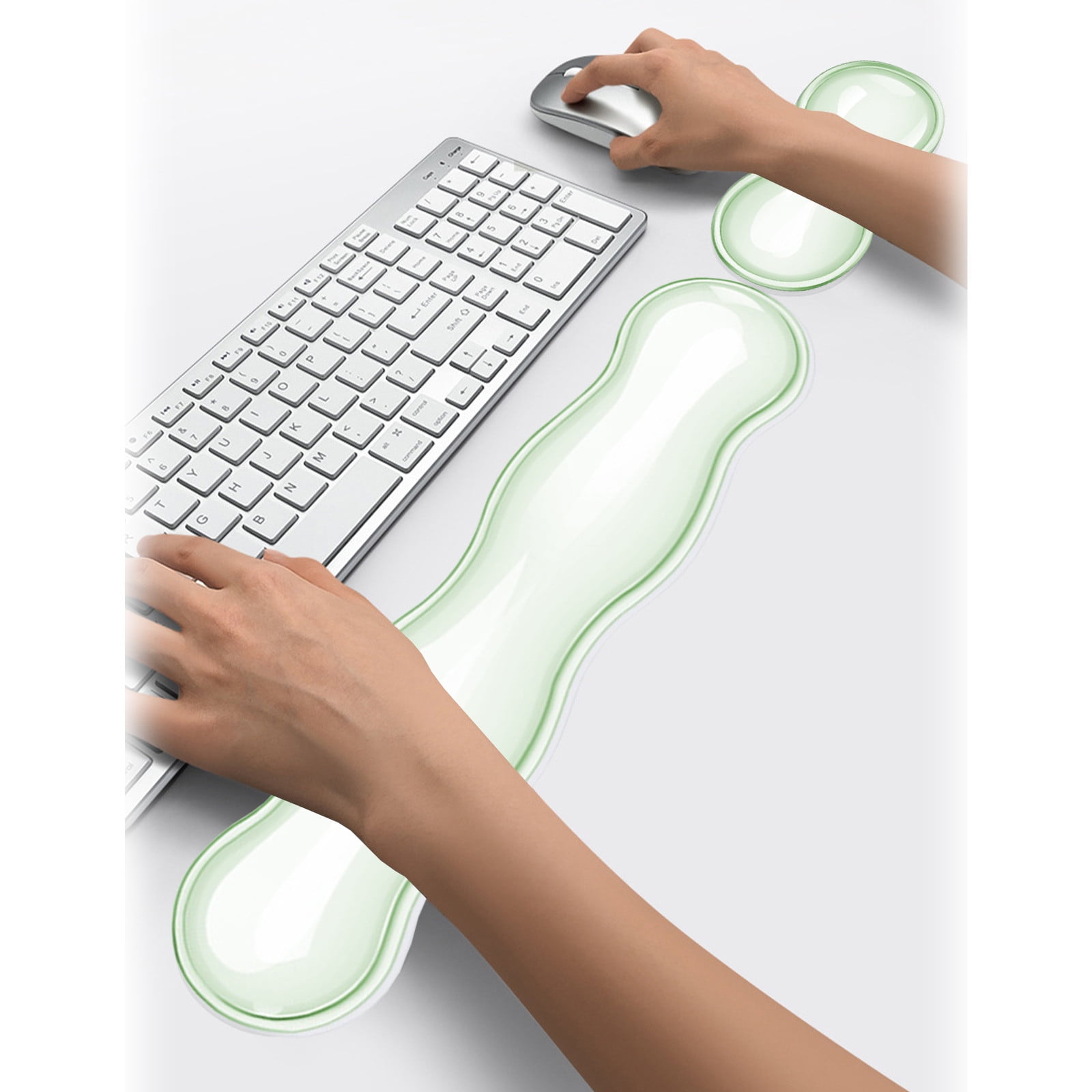Fnochy Ergonomic Keyboard Mouse Wrist Support Set, Soft Rubber Hand ...