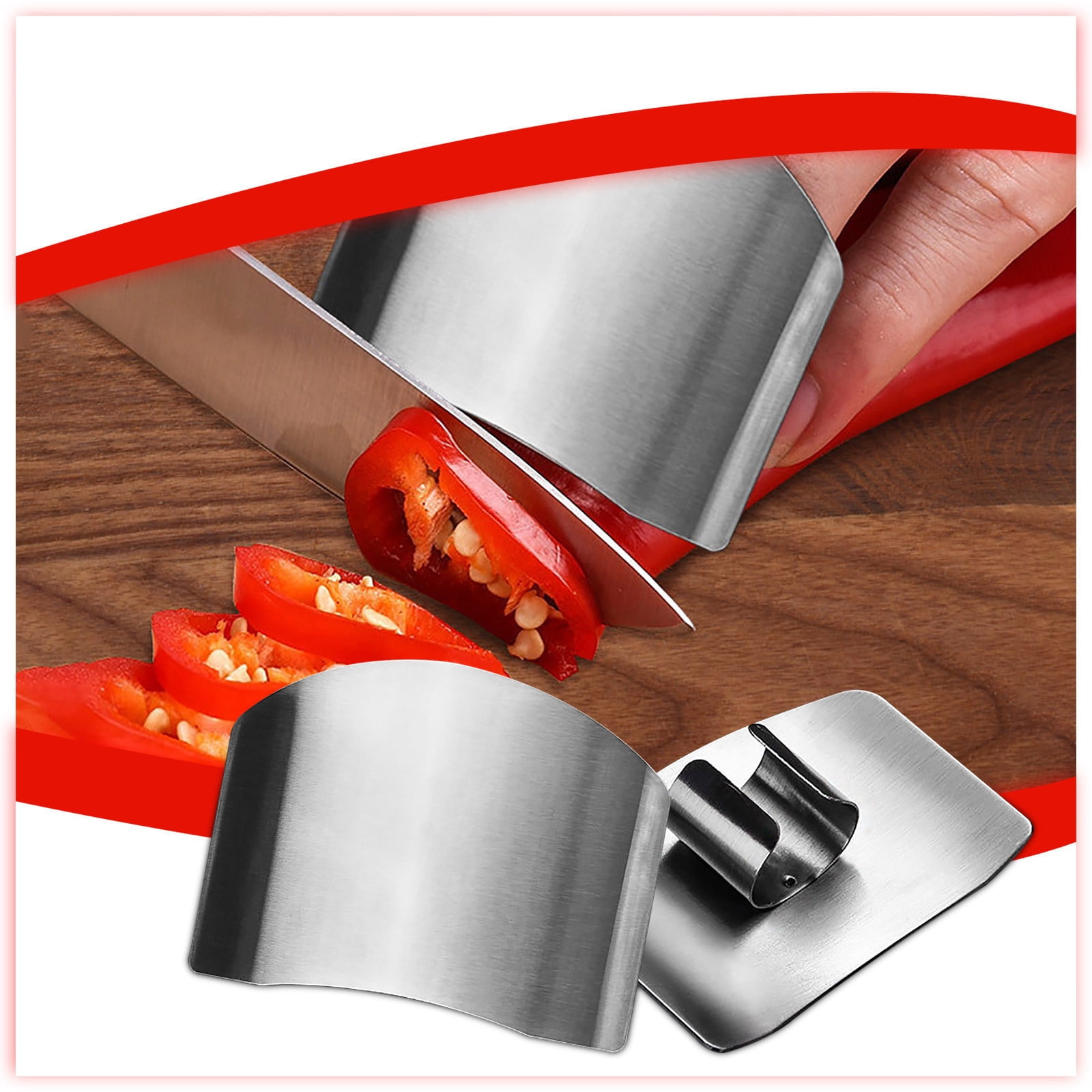 Fnochy Finger Guards For Cutting - Stainless Steel Finger Protector ...