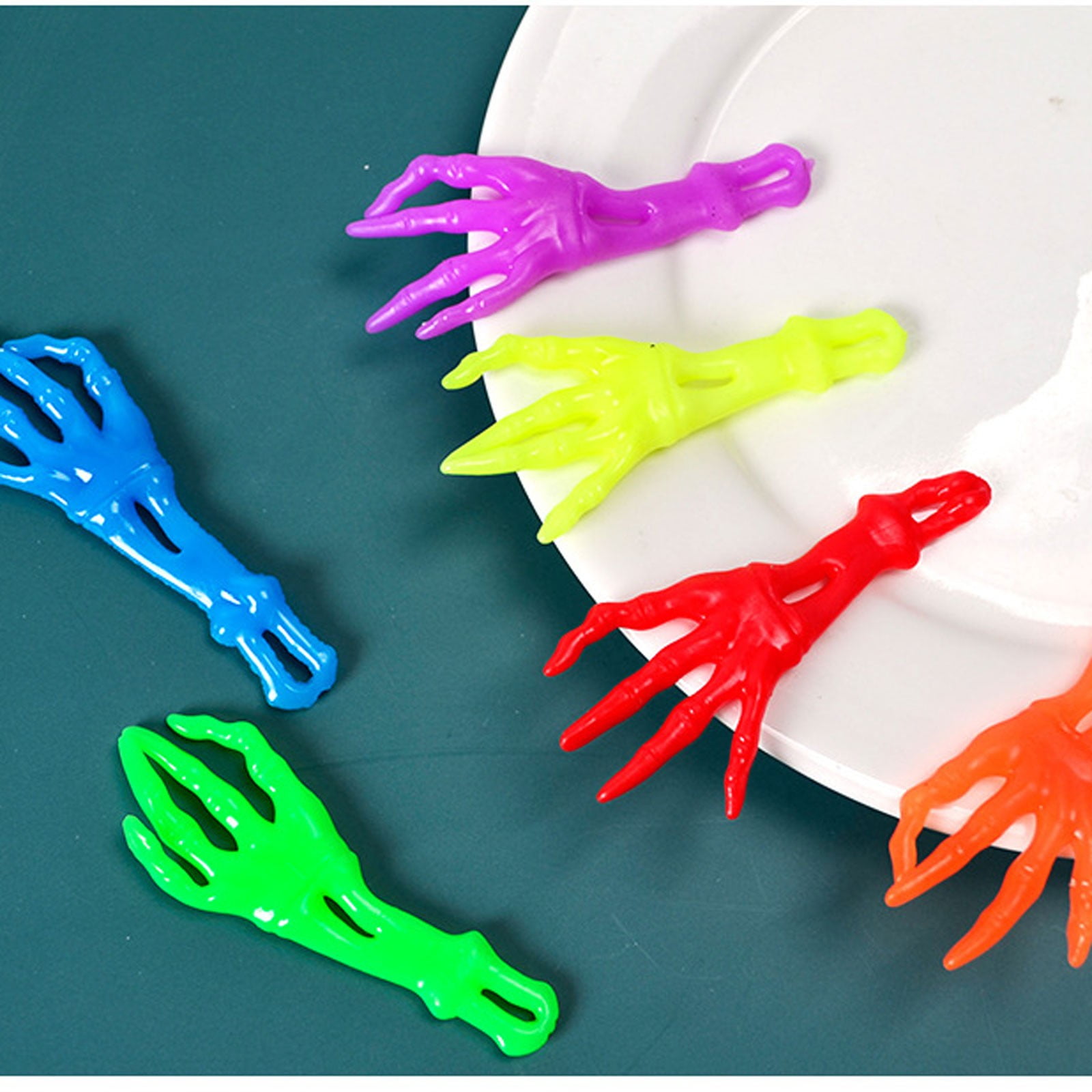 Fnochy Finger Toy Stress Relief - Ghost Hand TPR Elastic Ejection Fun ...