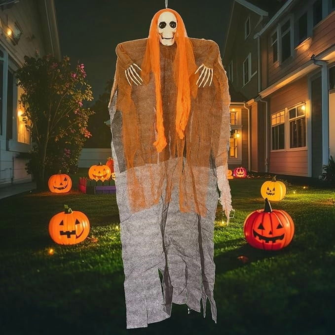 Fnochy Halloween Decorations Hanging Skeleton Ghosts Outdoor Spooky ...