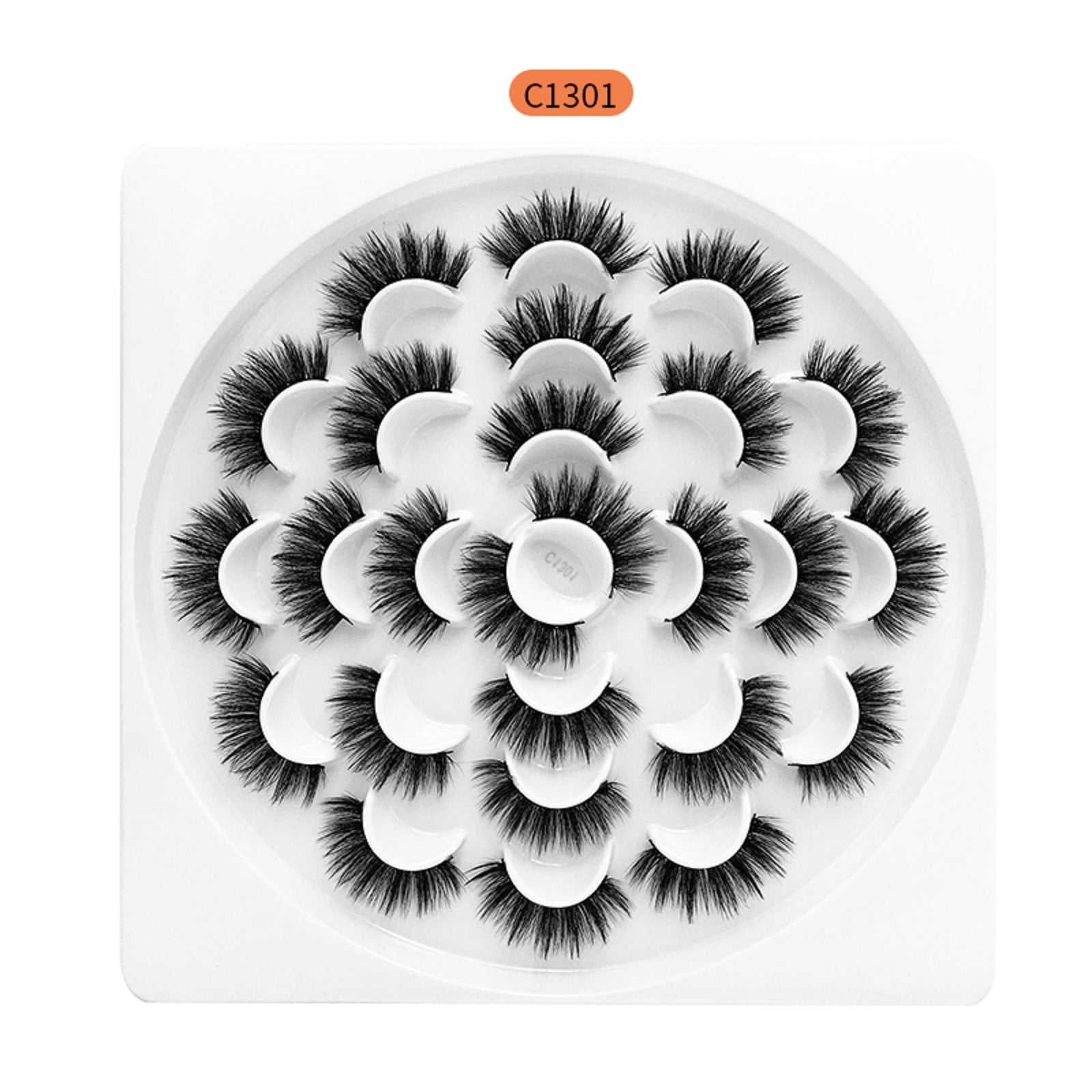 Fnochy Lash Extension Kit 13 Pairs Of Mink Eyelashes Receptacle Thicker ...