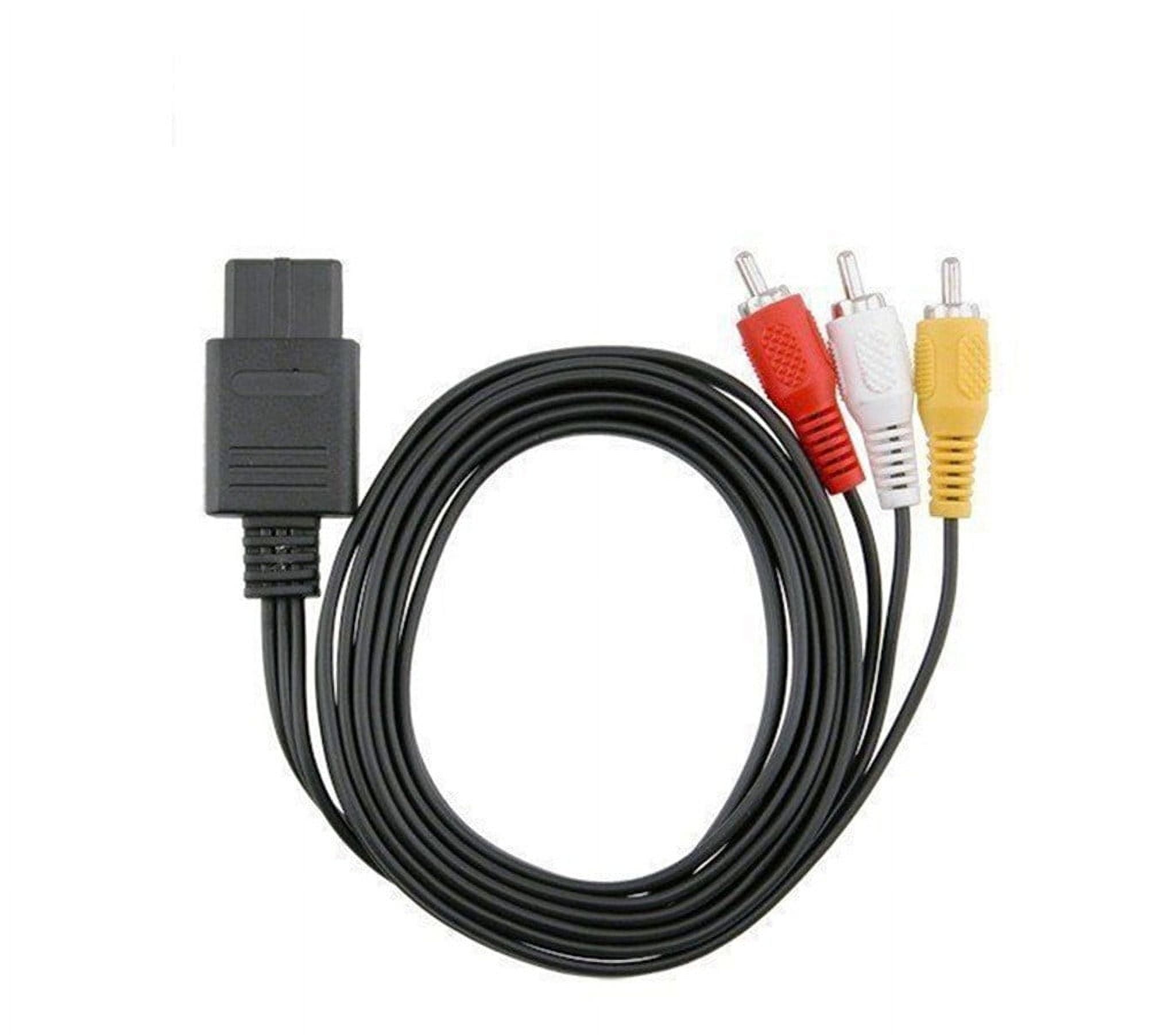 Fnochy N64 NGC SFC AV Cable 2-Pack, High-Quality Audio Video Composite ...