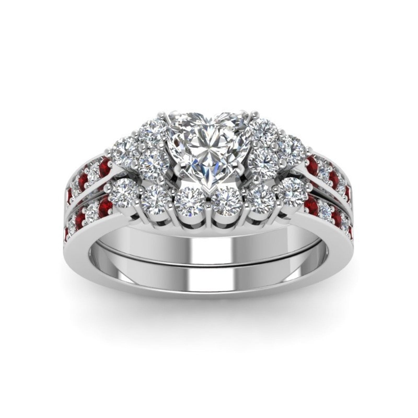 Fnochy Room Decor Luxury Shiny Jewelry Full Diamond Rings Wedding ...