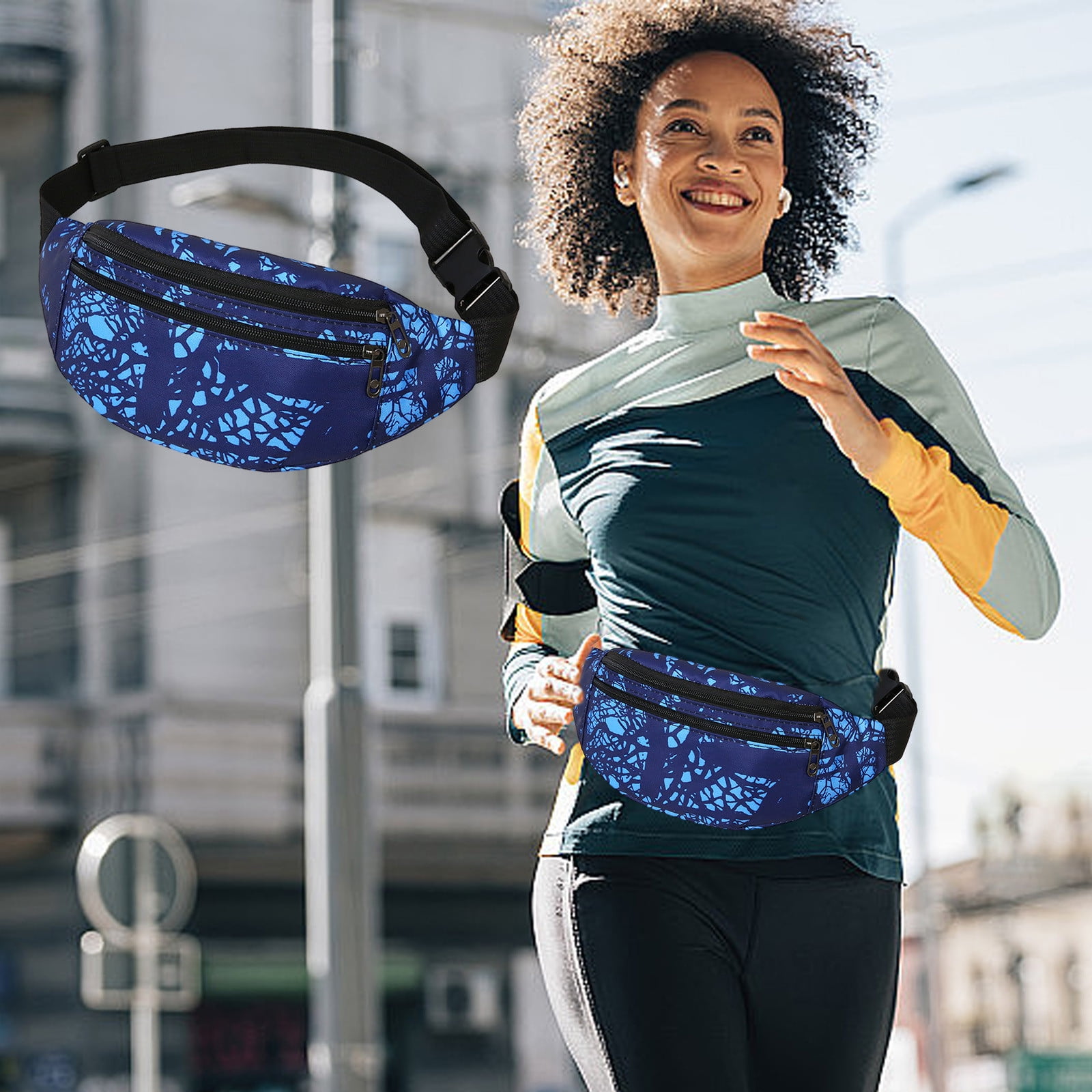 Fnochy Running Belt Waist Bag for Men Women - Adjustable Exercise Waist ...