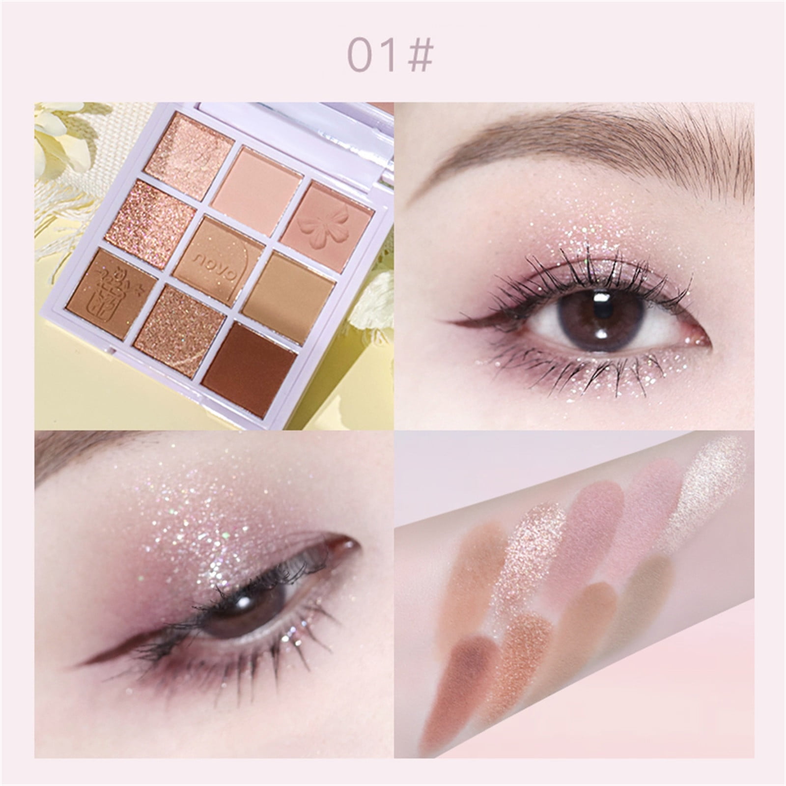 Fnochy Shade Eyeshadow Palette Nine-color Eyeshadow Powder Brown Disc ...