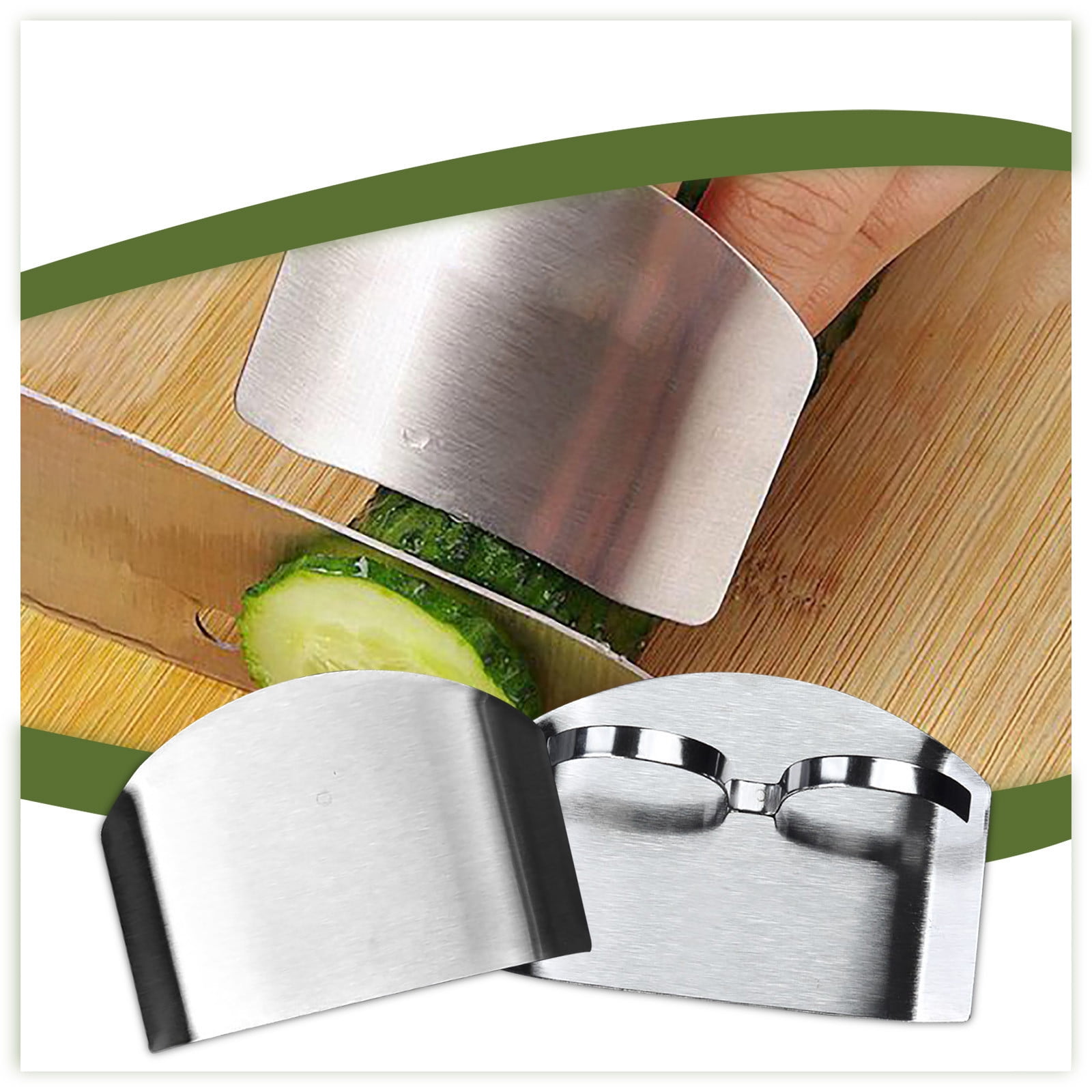 Fnochy Stainless Steel Finger Guard for Cutting, Anti-Cut Finger ...