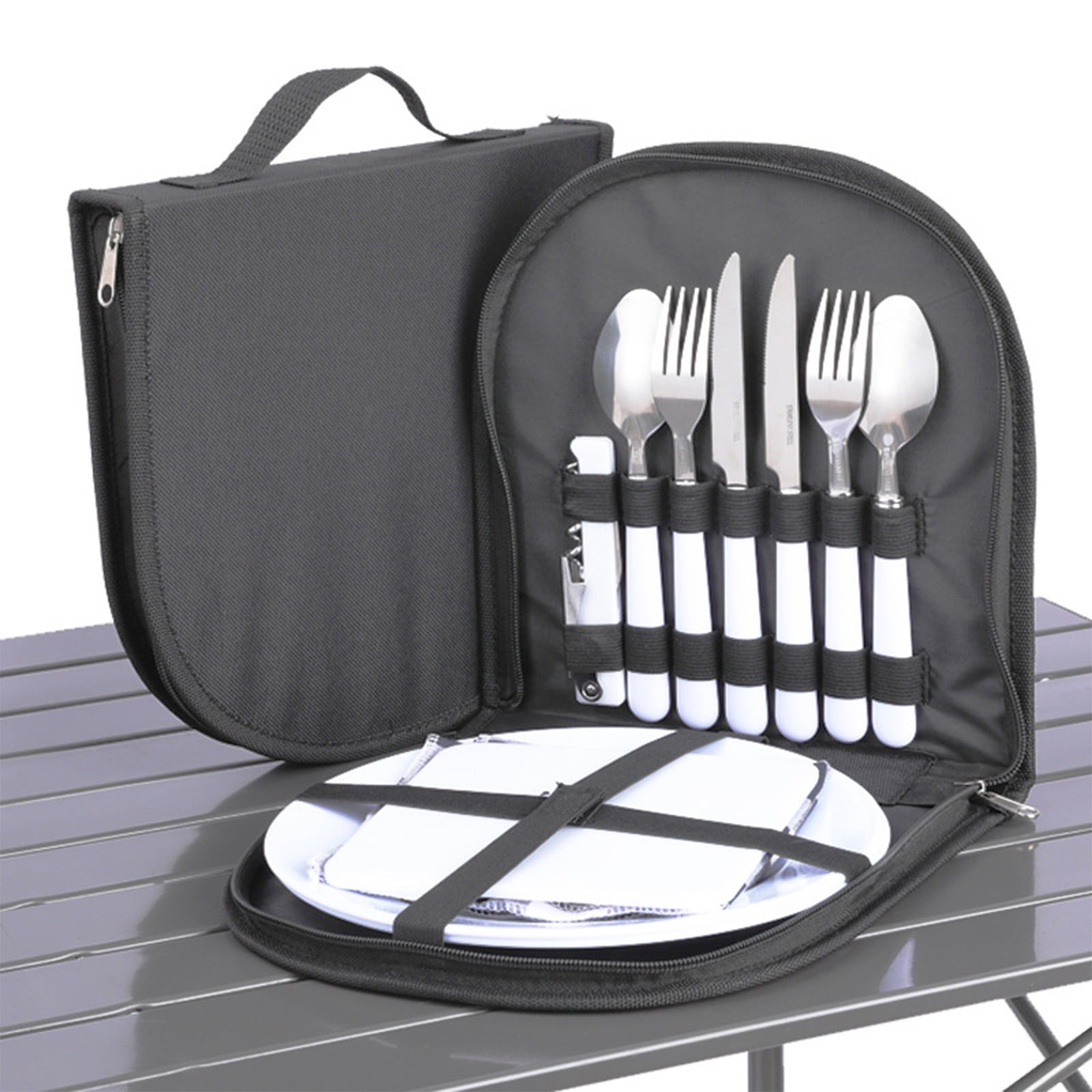 Fnochy Stainless Steel Outdoor Camping Mess Kits - Includes Forks ...