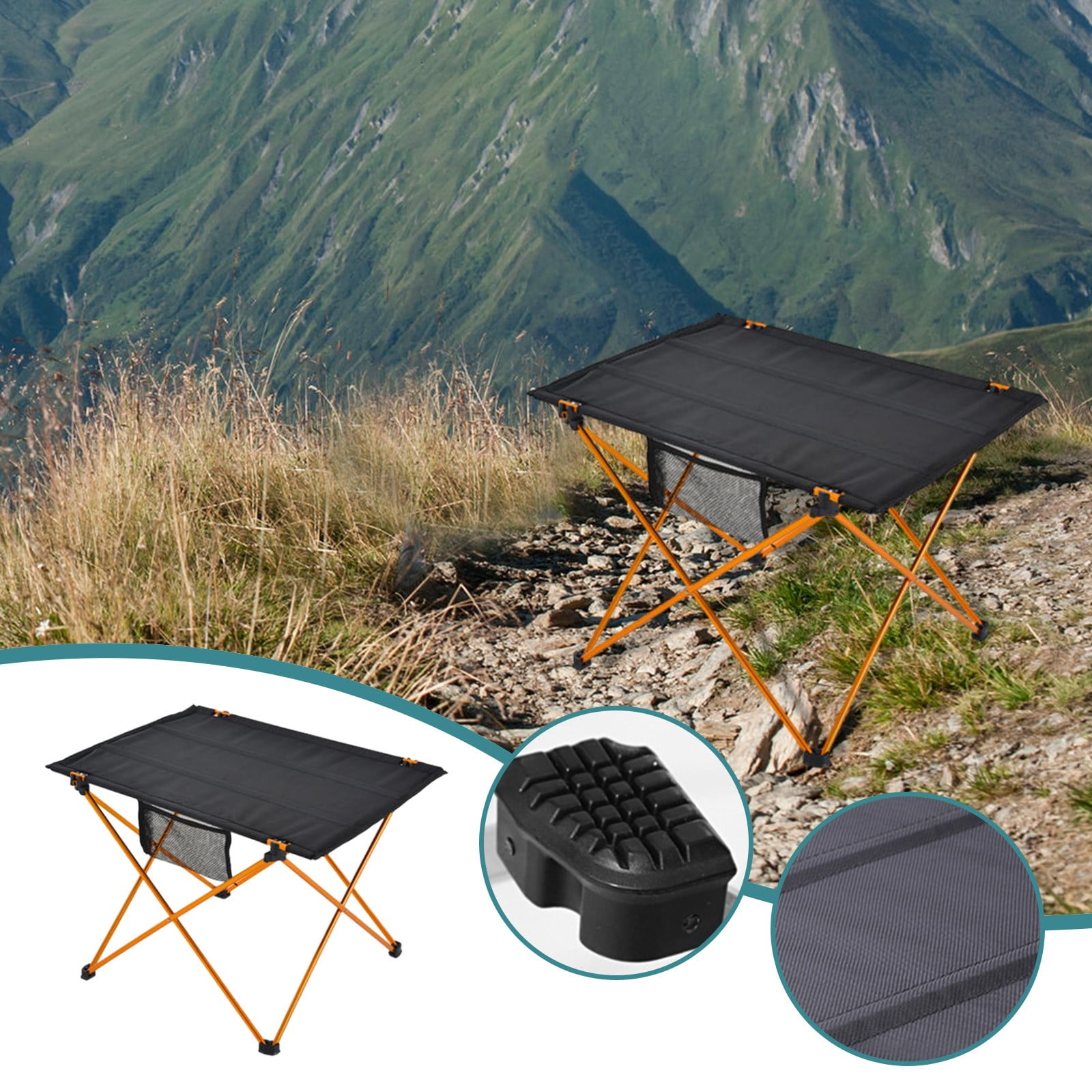 Fnochy Ultralight Backpacking Table - Collapsible Camping Table with ...