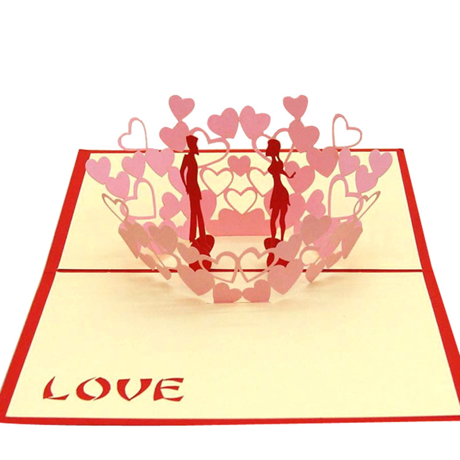 Fnochy Valentine's Day Card, 3D Paper Carving, Handmade Greeting Card ...