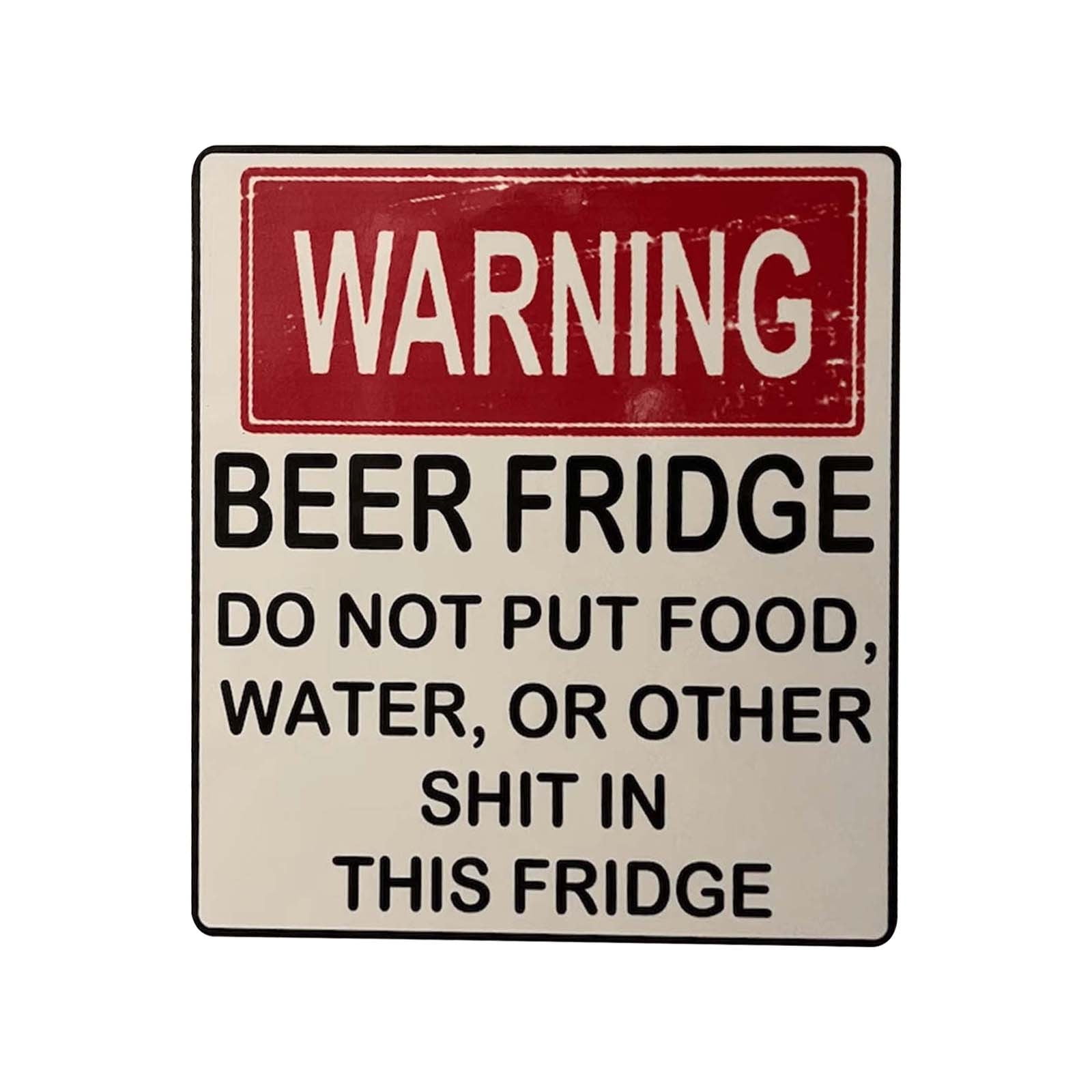 Fnochy Warning Beer Fridge Magnet Funny Warning Sign Beer Stickers ...