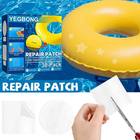 Fnochy Waterproof Patch, 30 Pieces 2.4 Inches Clear TPU Pool Patch Repair Kit, Vinyl Patches ...