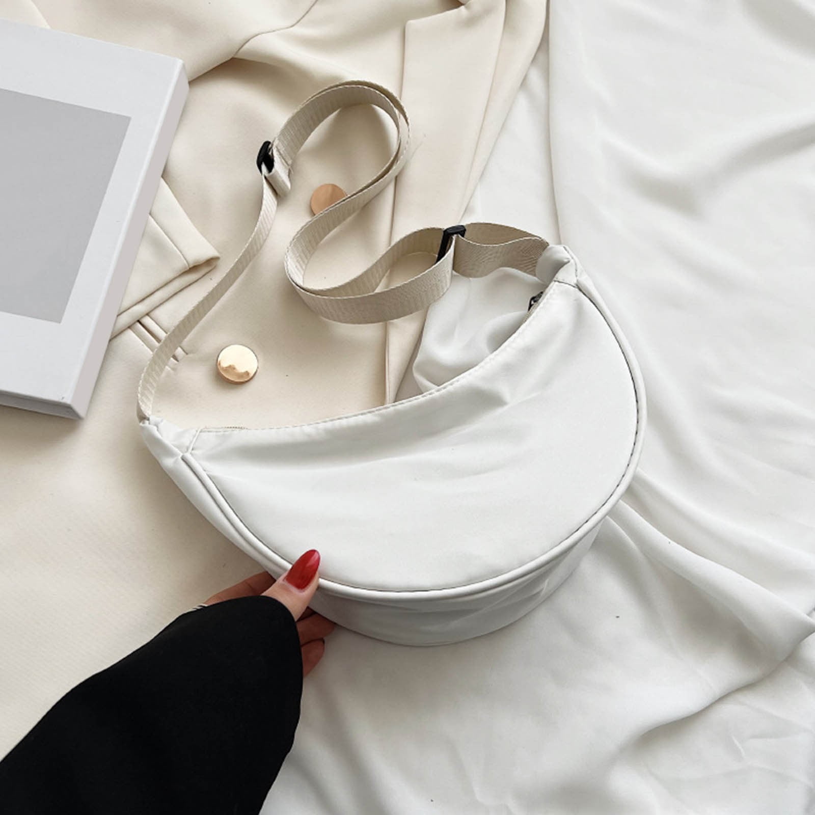 Fnochy Women's Lightweight Nylon Crossbody Bag, Multi-Purpose Messenger ...