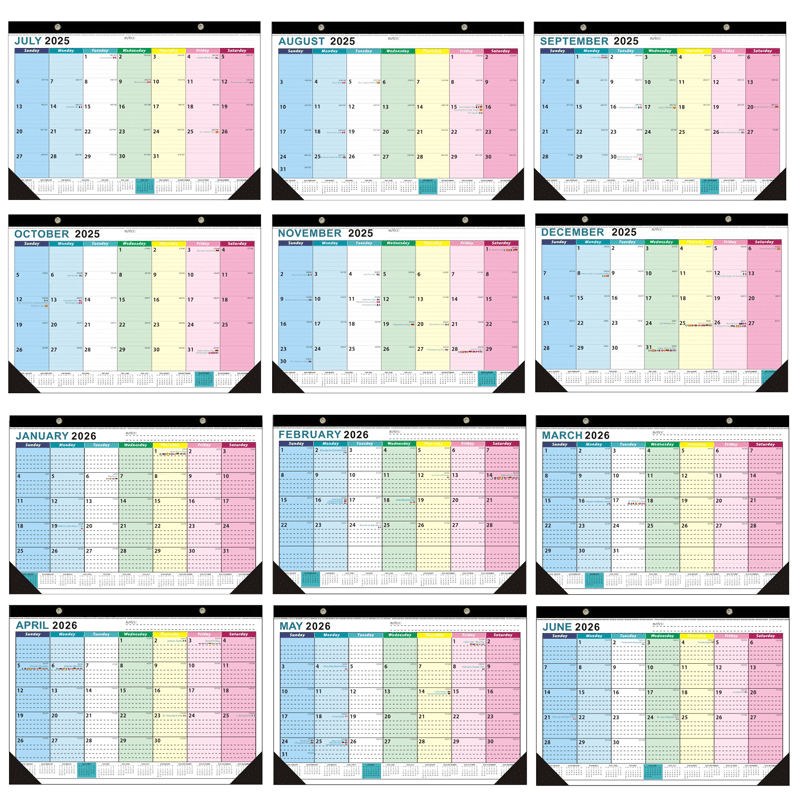 Fnochy Yearly Wall Calendar Planner - Detailed Annual Plan for Home ...