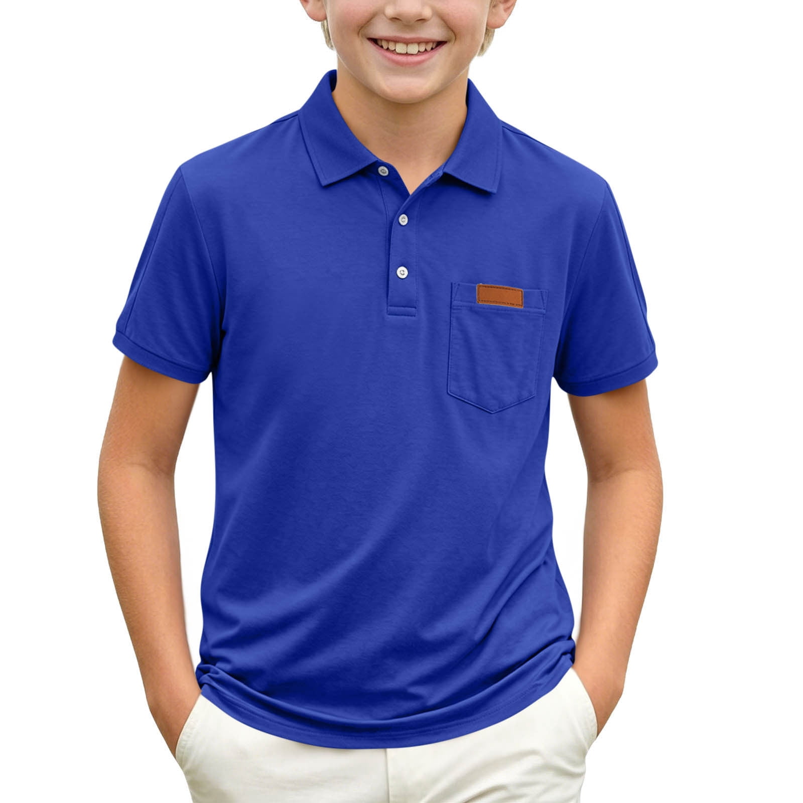 Fnooota Boys Polo Shirts with Collar, Basic Casual Summer School ...