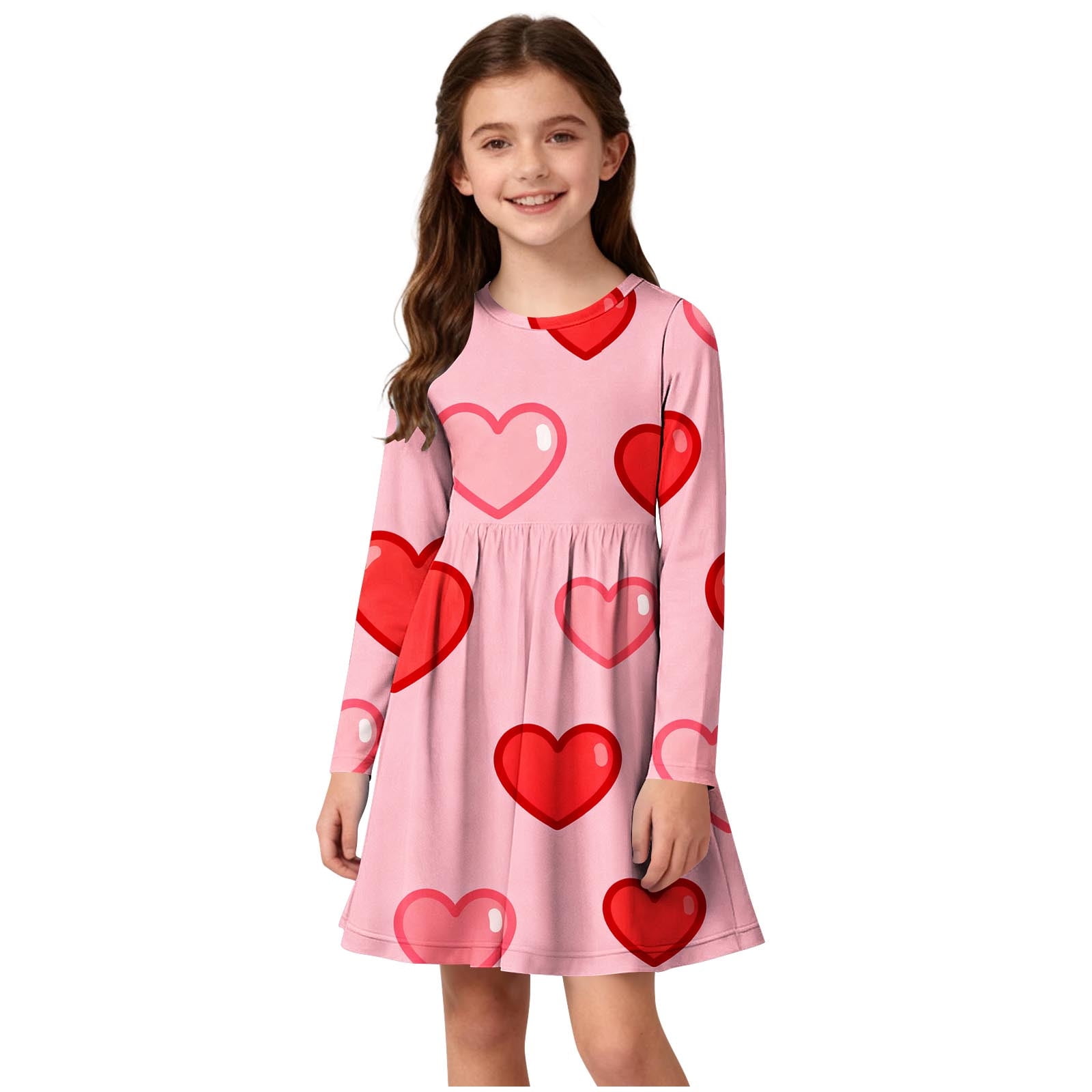 Fnooota Girls Casual Dresses, Party Spring Fall Printed Long Sleeve ...