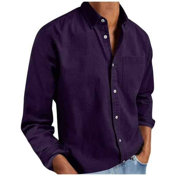 Fnooota Men's Casual Button Down Shirts, Basic Lightweight Work ...