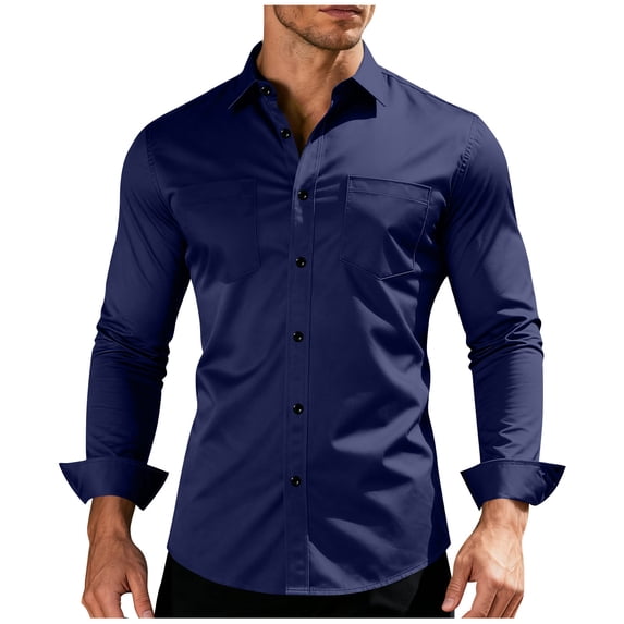 Fnooota Men's Colored Dress Shirts, Button Down Long Sleeve Casual ...