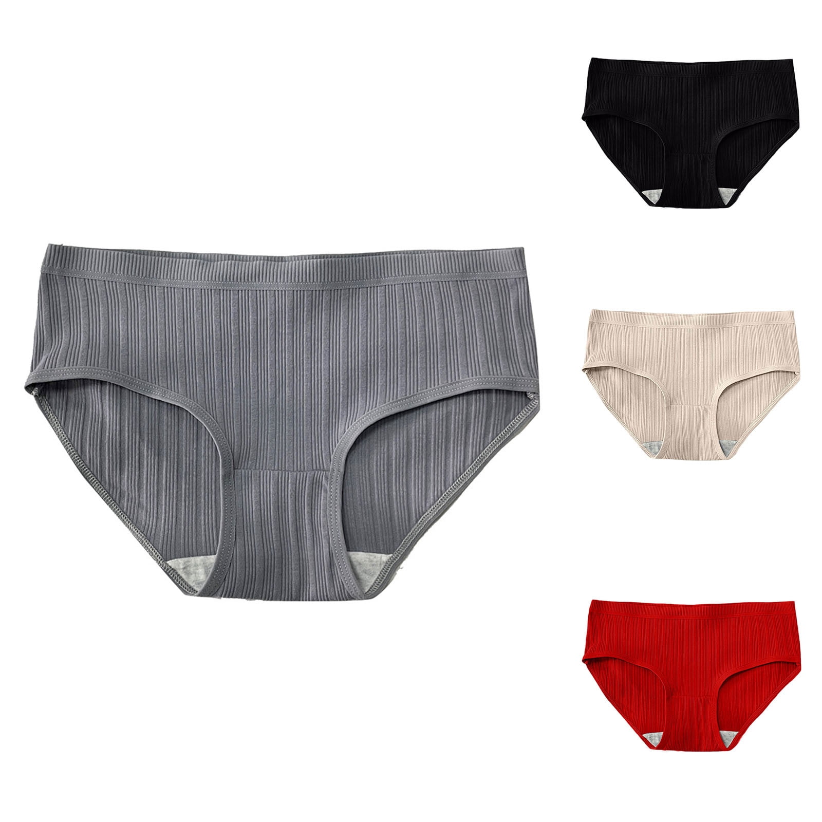 Fnooota Women's Underwear, Seamless 100% Cotton Low-Rise Briefs Panties ...