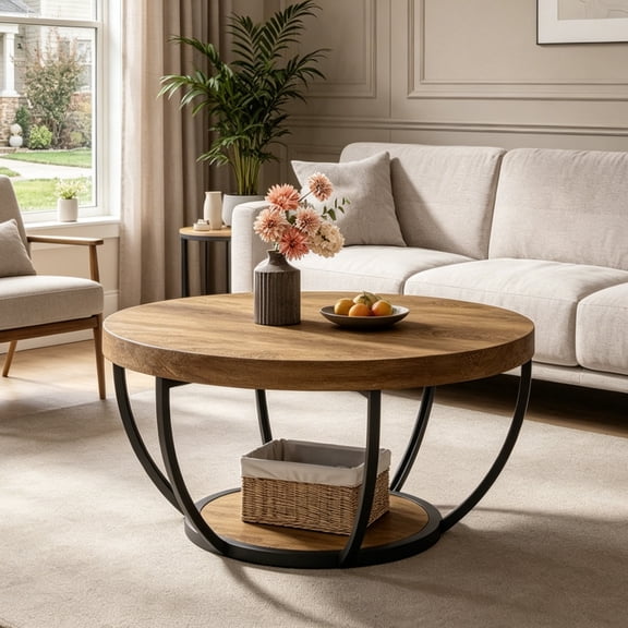 Luno Contemporary Coffee Table Black MDF Wood 47.5 Inch Rectangular ...