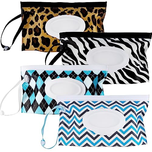 Fnydvis Baby Wipes Holder,Wipes Dispenser,Refillable Wipes Pouch,Wipe ...
