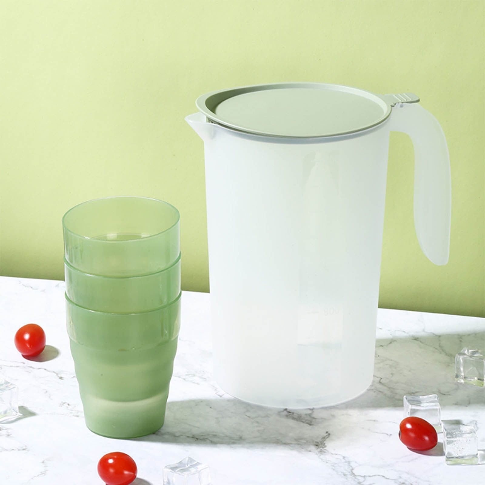 Fnyoxu 1.4L (47 oz) Plastic Pitcher for Cold Water & Hot Beverages ...