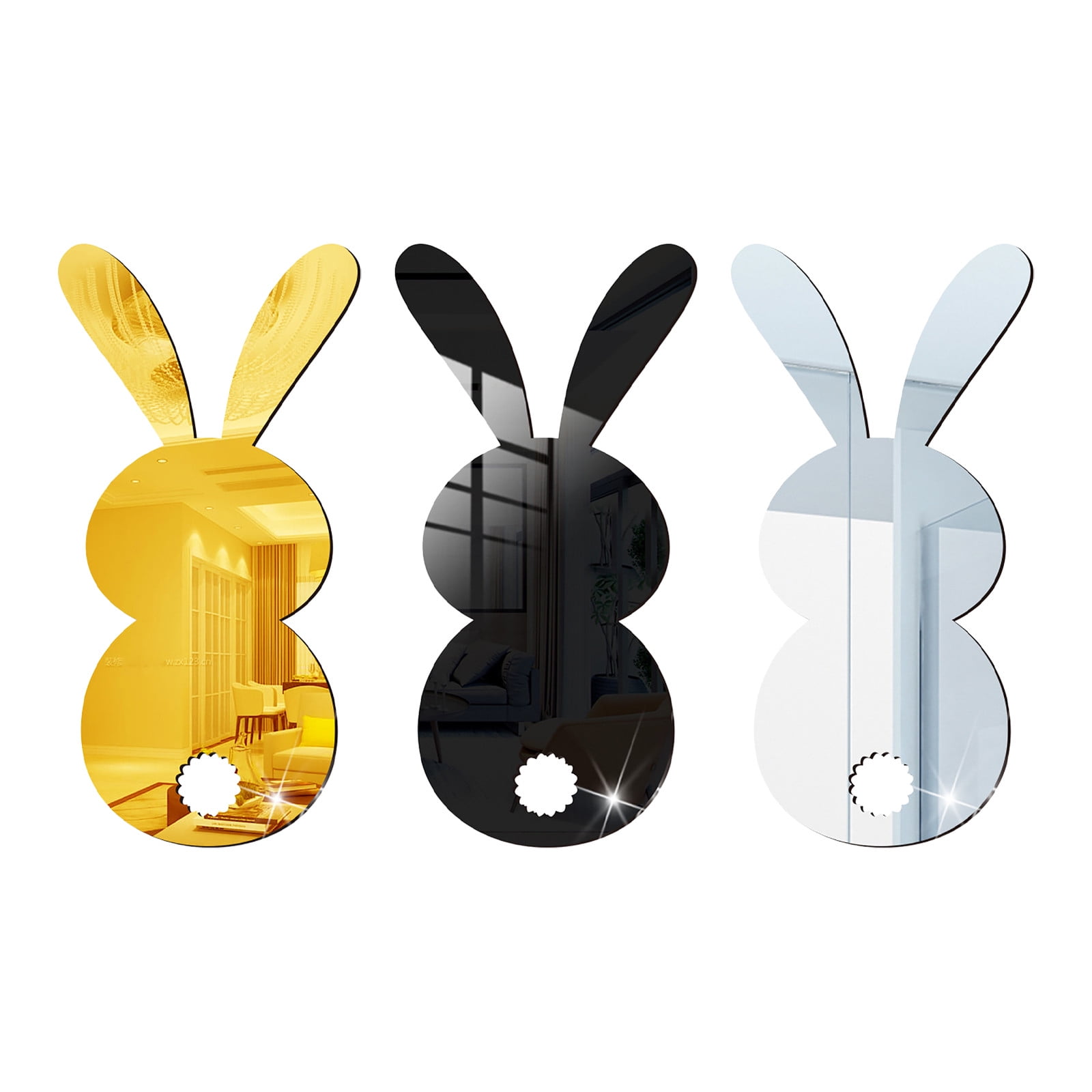 Fnyoxu 3D Acrylic Wall Decals Frameless Full Length Mirror Easter ...