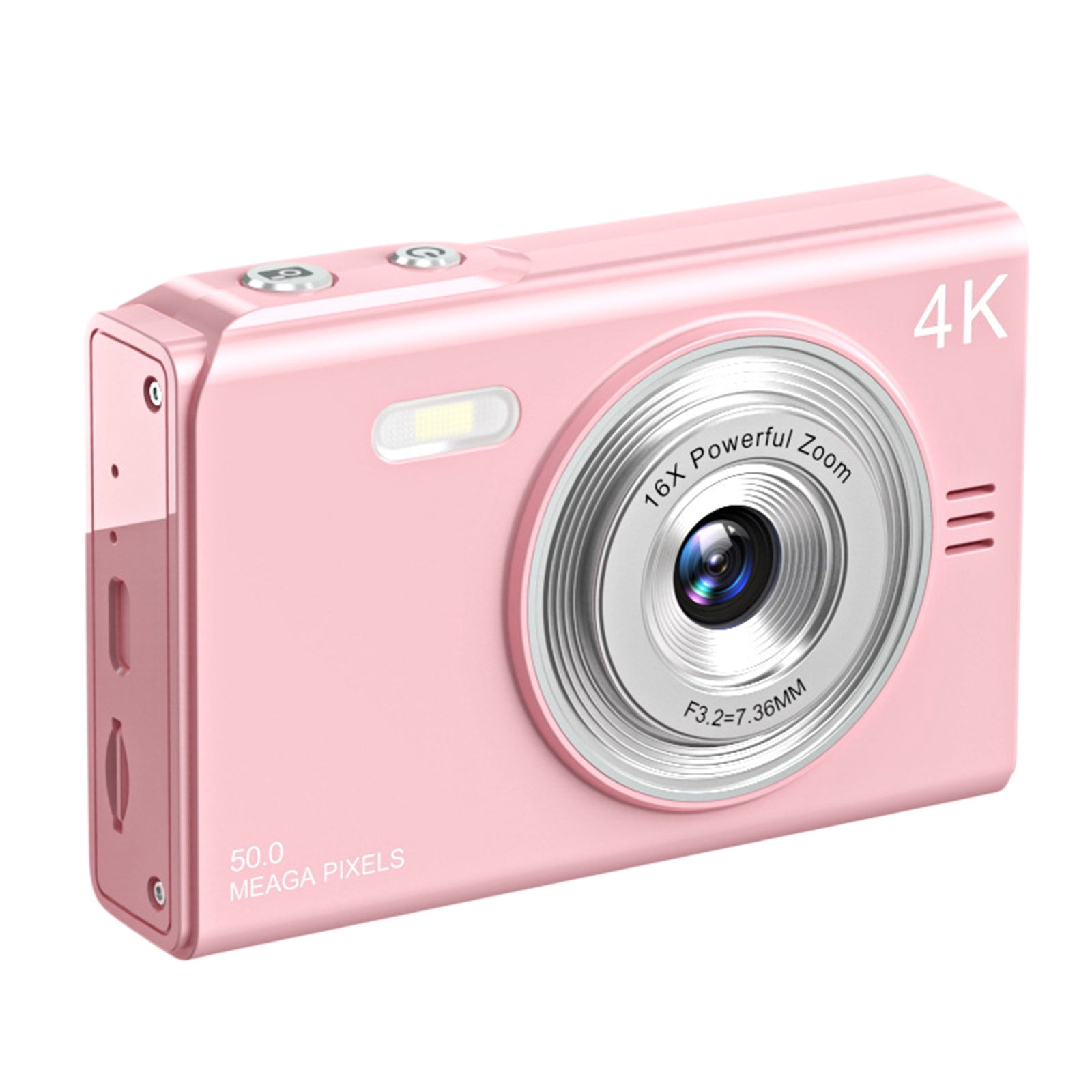 Fnyoxu 4K Vlog Camera, 16X Digital Zoom Portable Camera with 50MP ...