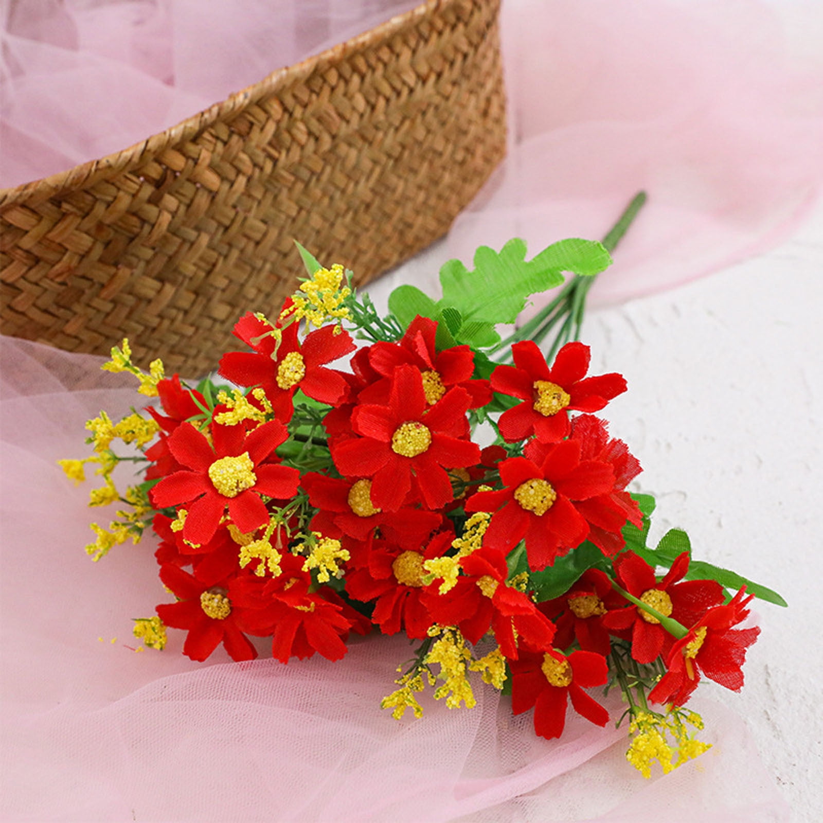 Fnyoxu Artificial Artificial Flower Daisy,Flowers Header Wedding Home ...